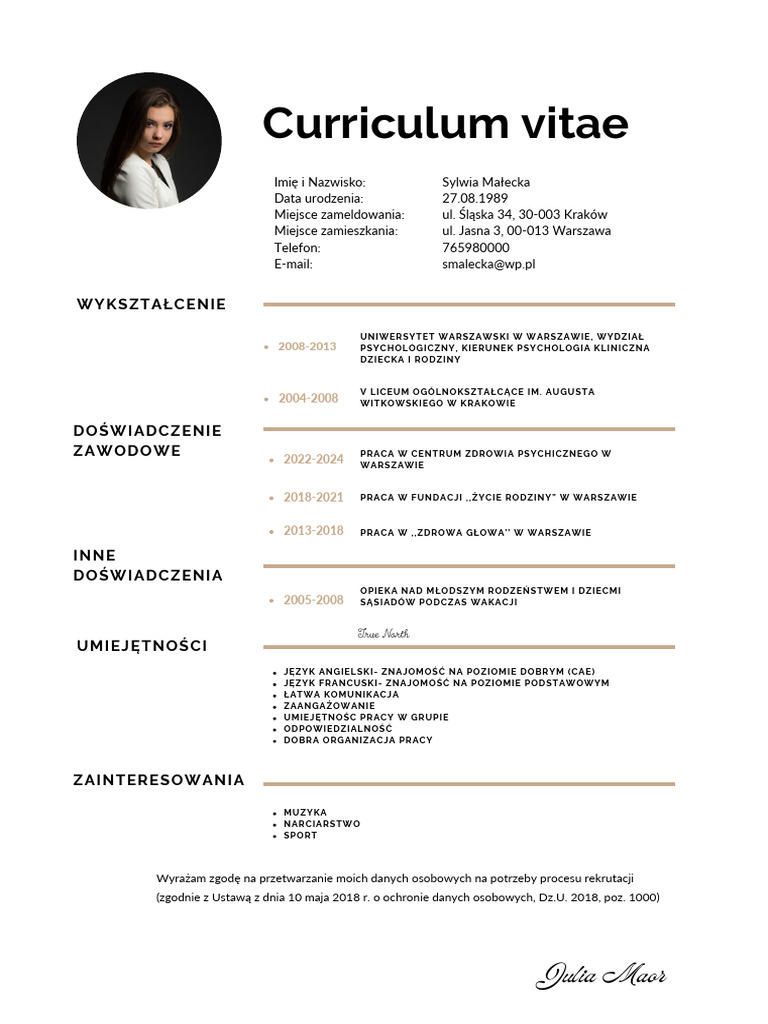 Curriculum Vitae: Julia Maor | PDF