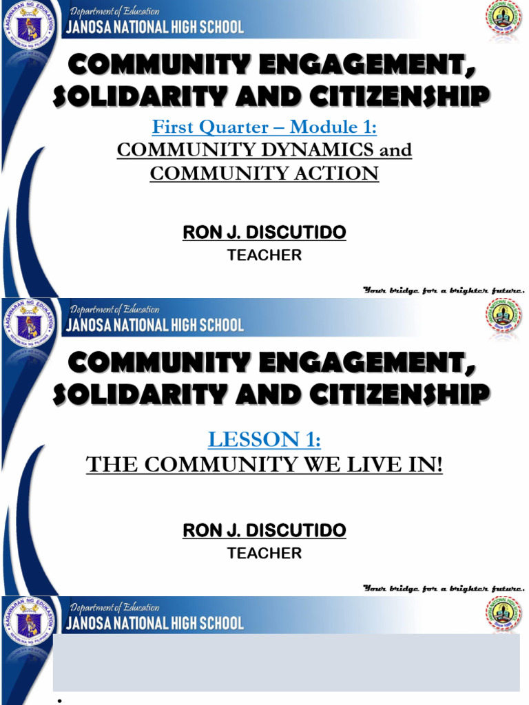 1.-CESC-LESSON-1 | PDF | Community | Asia