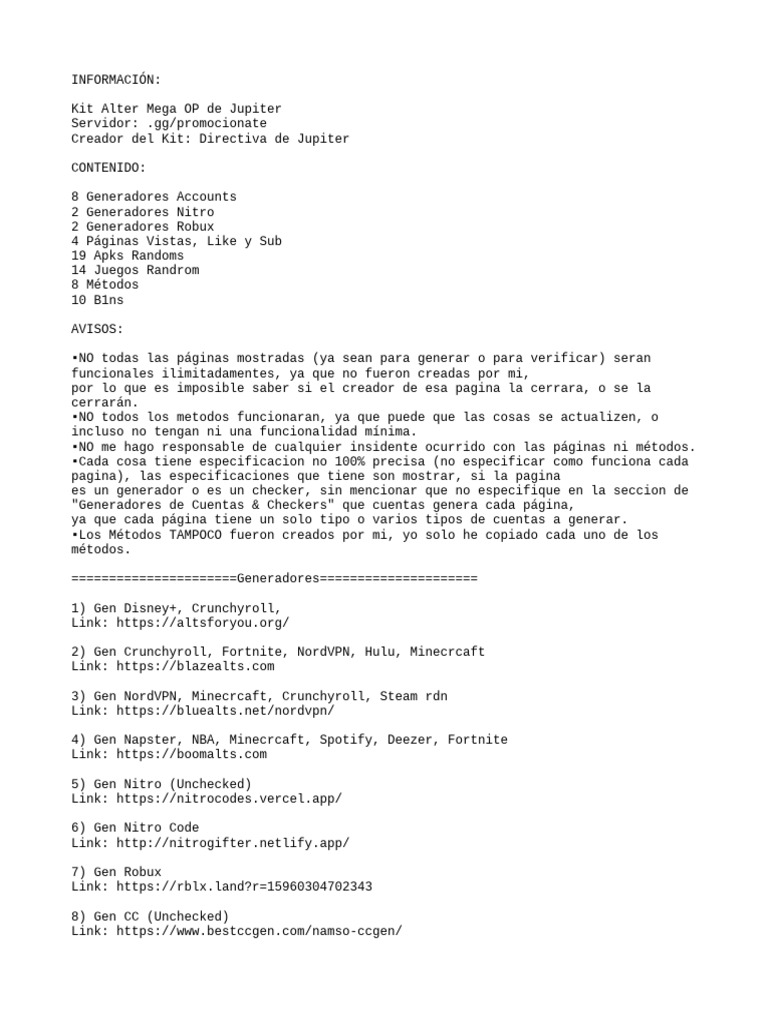 SPOILER Kit Alter Mega OP de Jupiter | PDF | Spotify