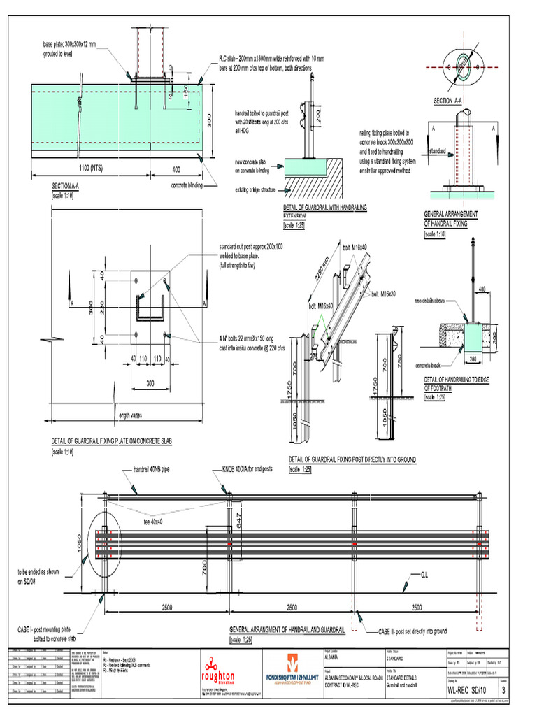 10 SD-Detail of Guardrail and Hand Rail | PDF