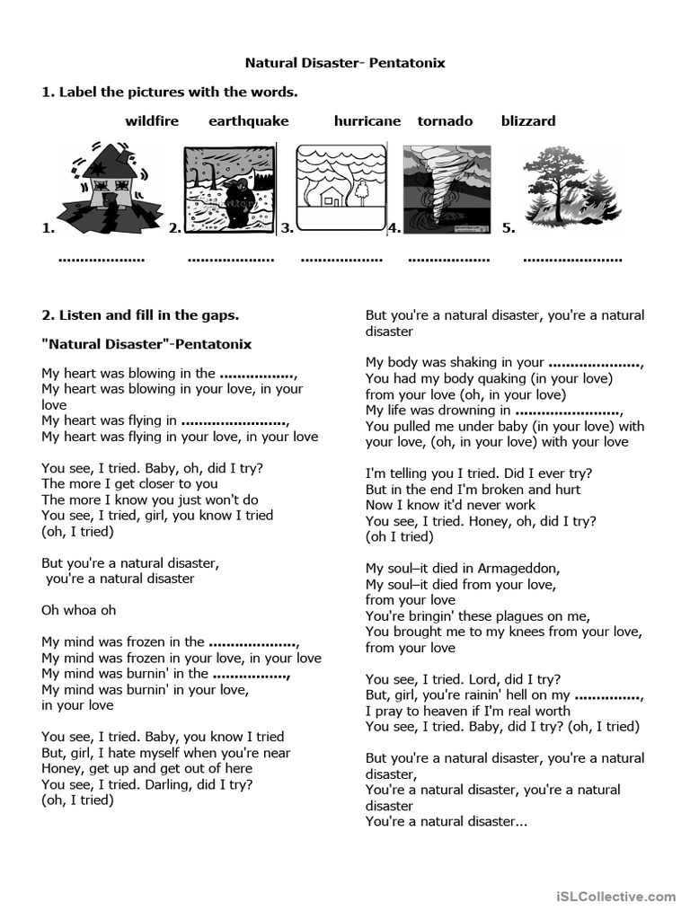 Natural Disaster-Pentatonix_song | PDF | Natural Disasters | Natural Events