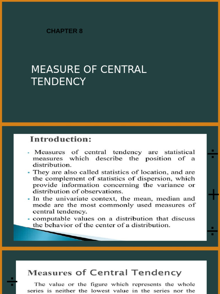 Measure of Central Tendency | PDF