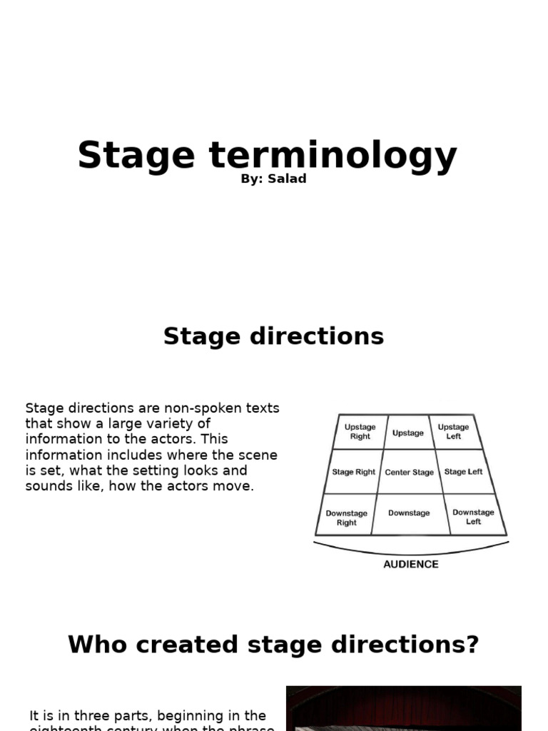 Stage Terminology (Salad) | PDF