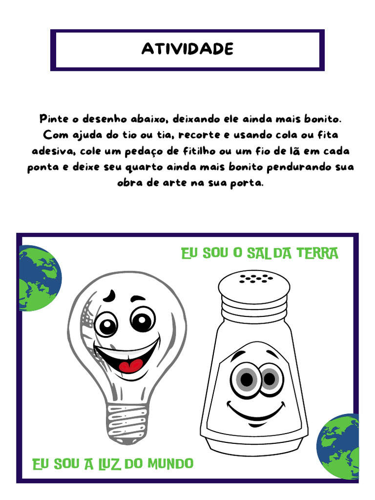 Atividades - Sal Da Terra e Luz Do Mundo | PDF