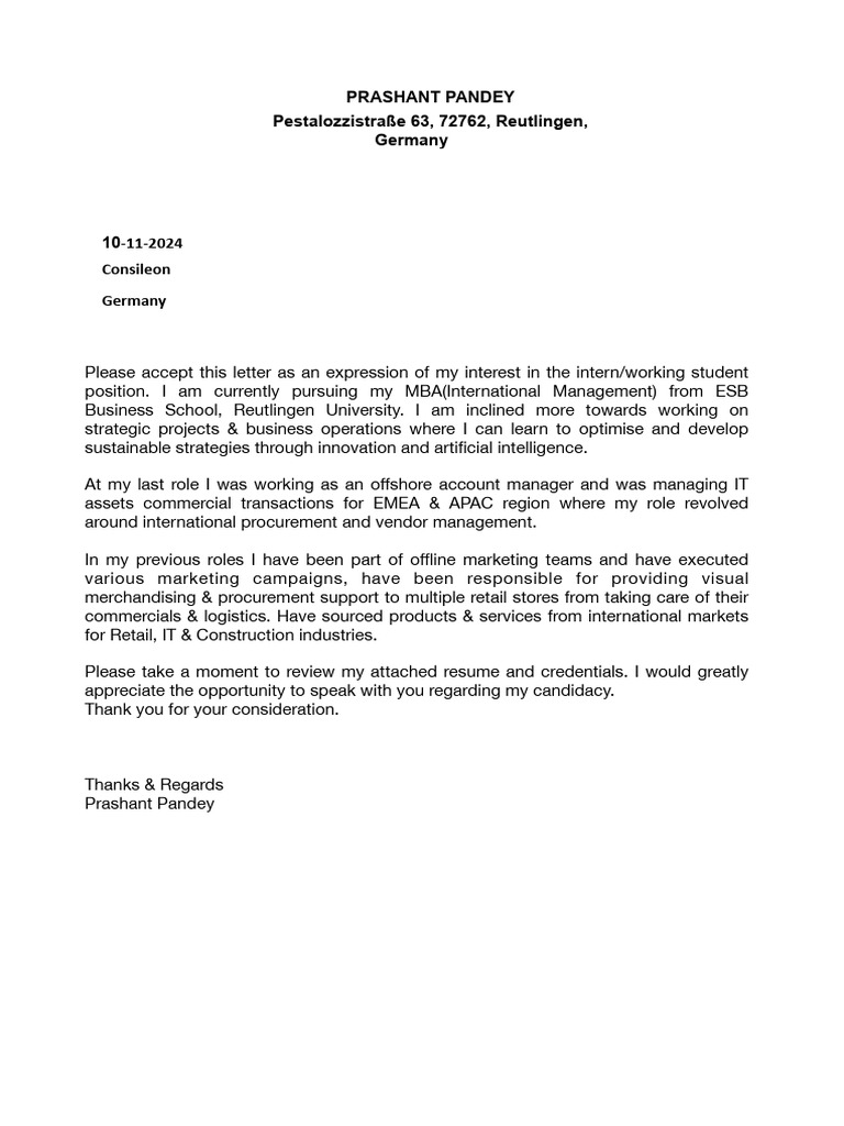 Cover Letter Co | PDF