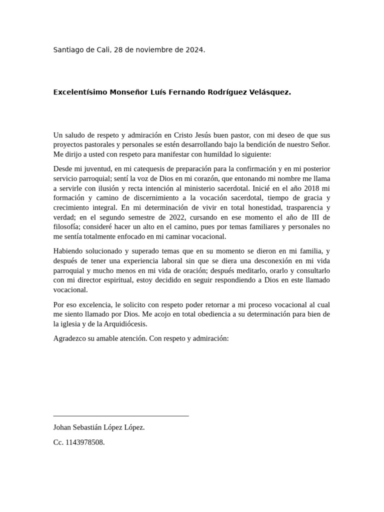 Carta de reingreso | PDF