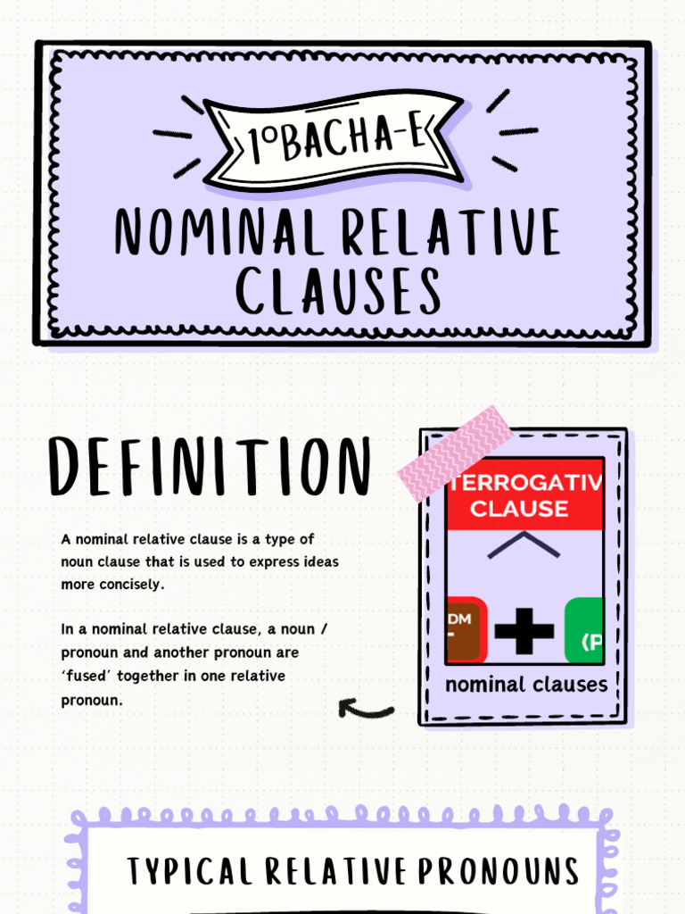 Nominal Relative Clauses | PDF