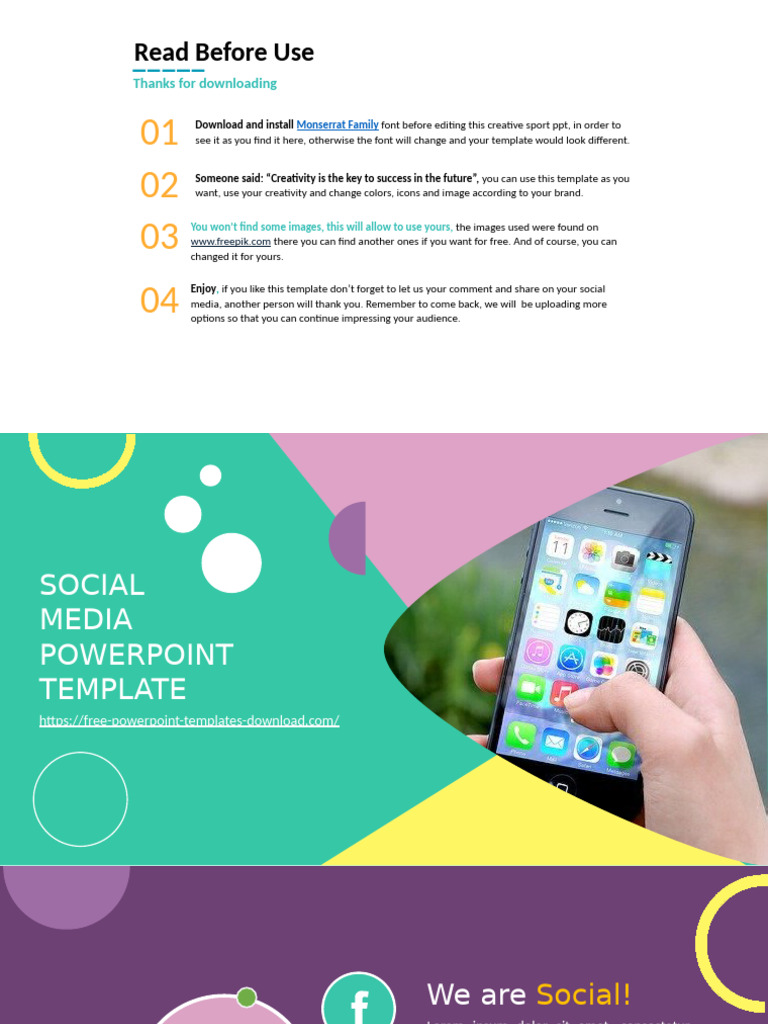 Creative Social Media PowerPoint Template | PDF | Digital Marketing ...