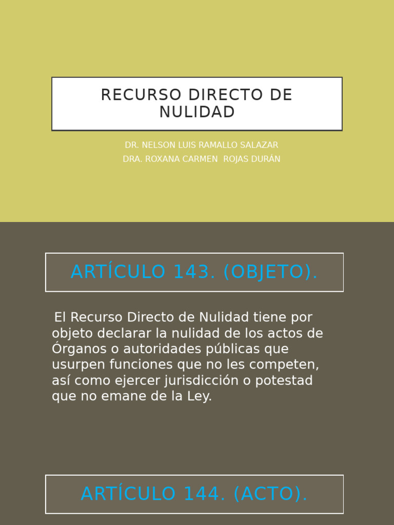 Recurso Directo de Nulidad | PDF