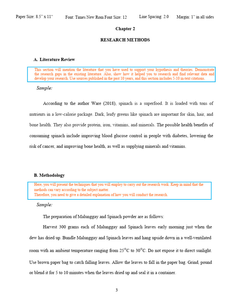 Ip Chapter 2 Format With Guidelines (1) | PDF | Spinach | Diet & Nutrition