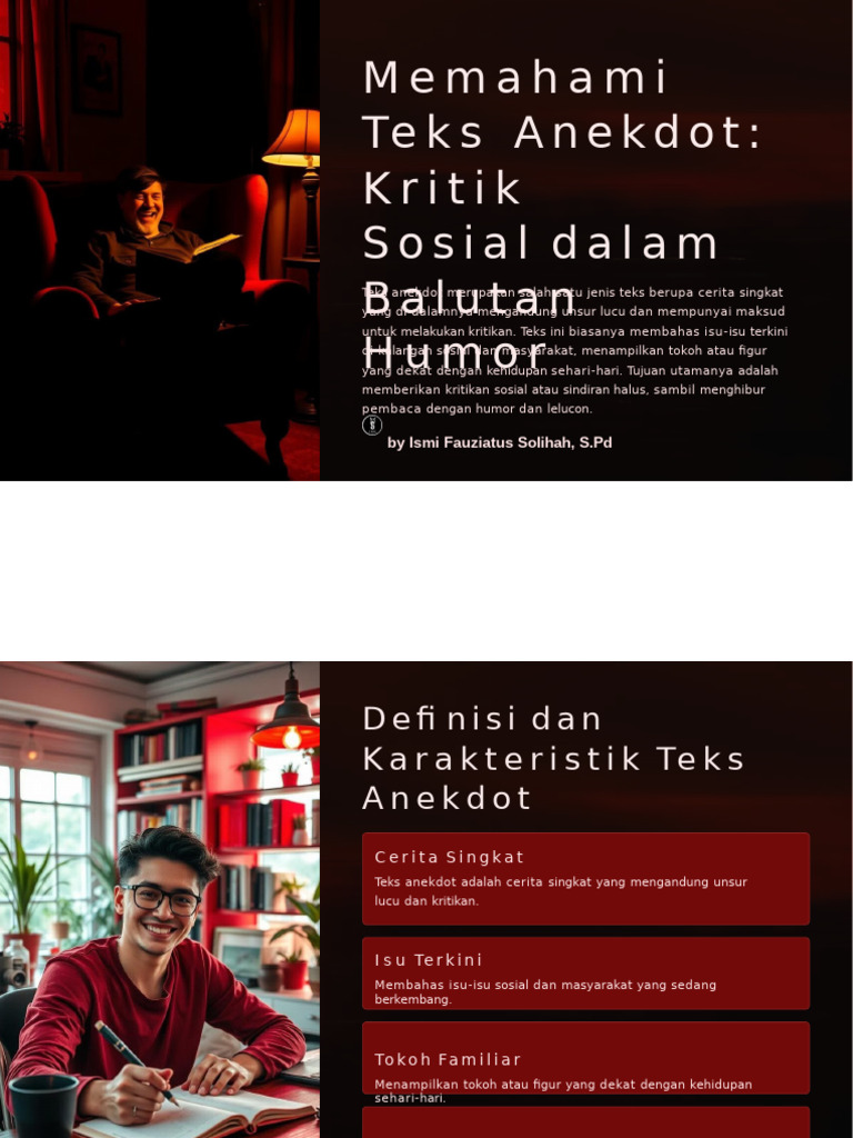 A. Memahami Teks Anekdot Kritik Sosial Dalam Balutan Humor | PDF