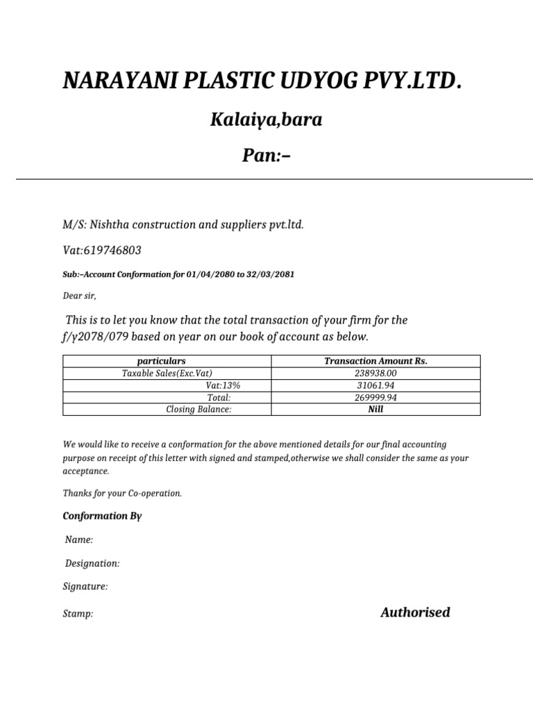 Conformation of Nistha Con.2081 | PDF | Economies | Trade