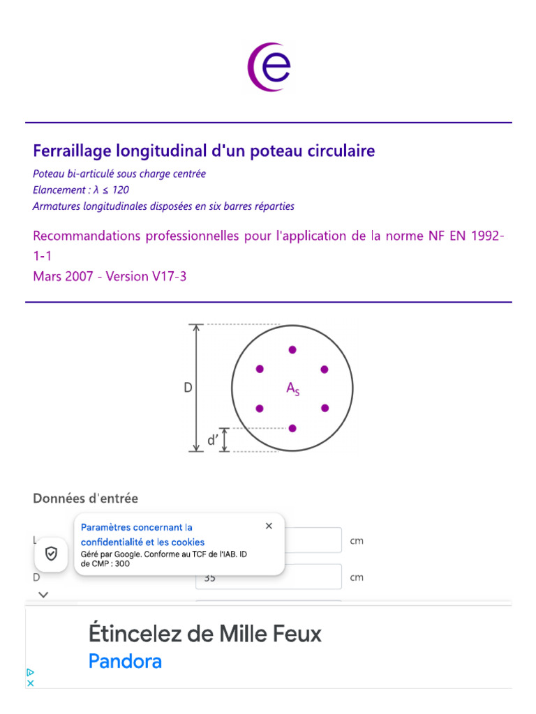 Poteau circulaire EC2 - 1 | PDF