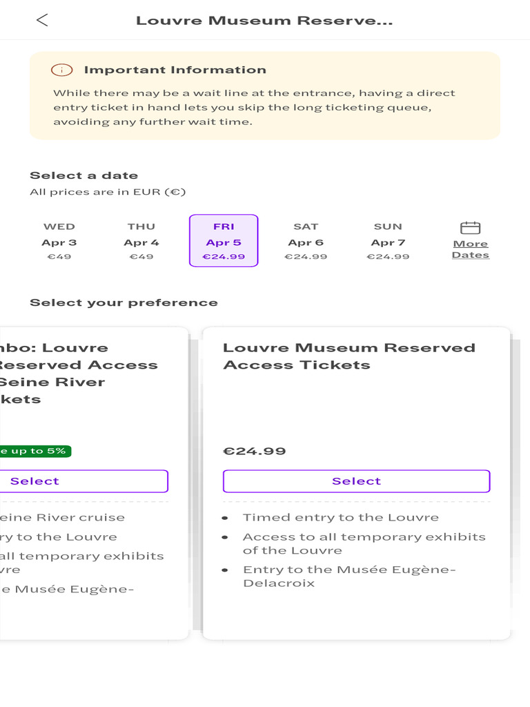 Louvre Museum Direct Entry Tickets 30-Minute Entry Guaranteed | PDF