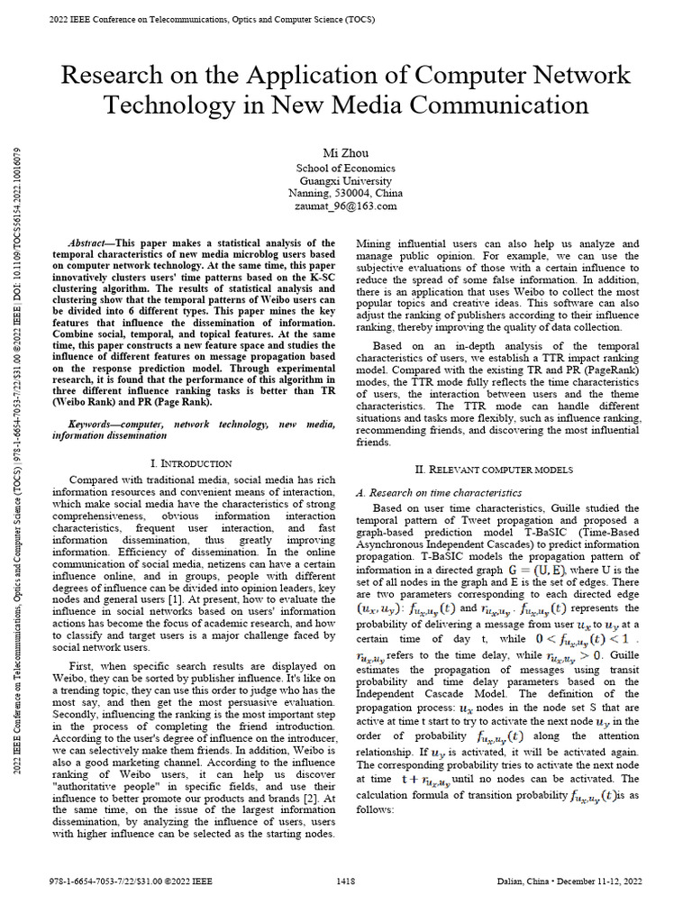 Research On The Application of Computer Network Technology in New Media ...