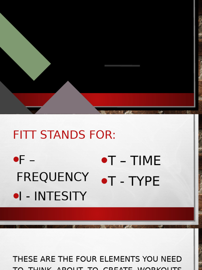 FITT Exercise Principles Guide | PDF | Strength Training | Aerobic Exercise
