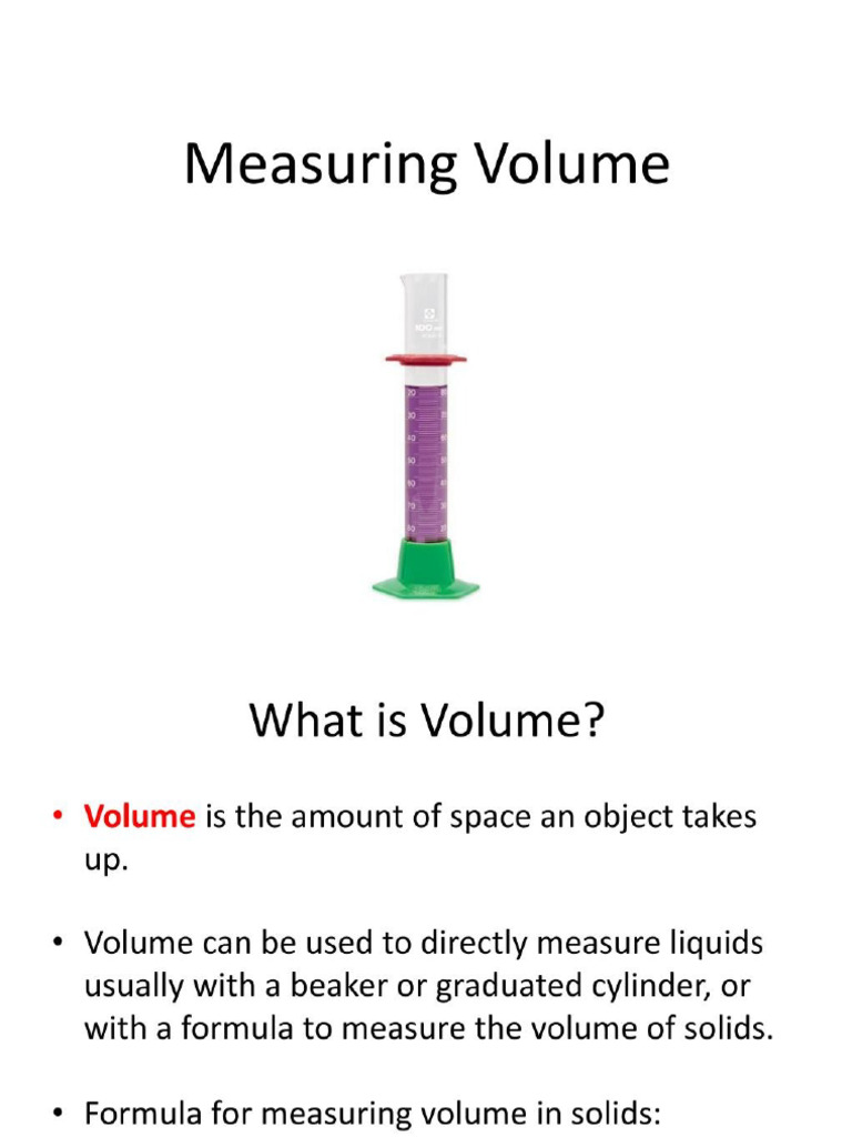 Measuring Volume | PDF