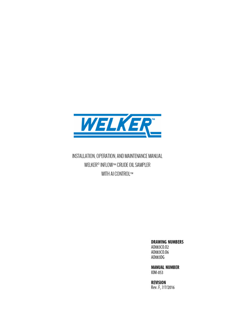 Crude Oil Sampler System IOM-053 DS | PDF | Valve | Programmable Logic ...