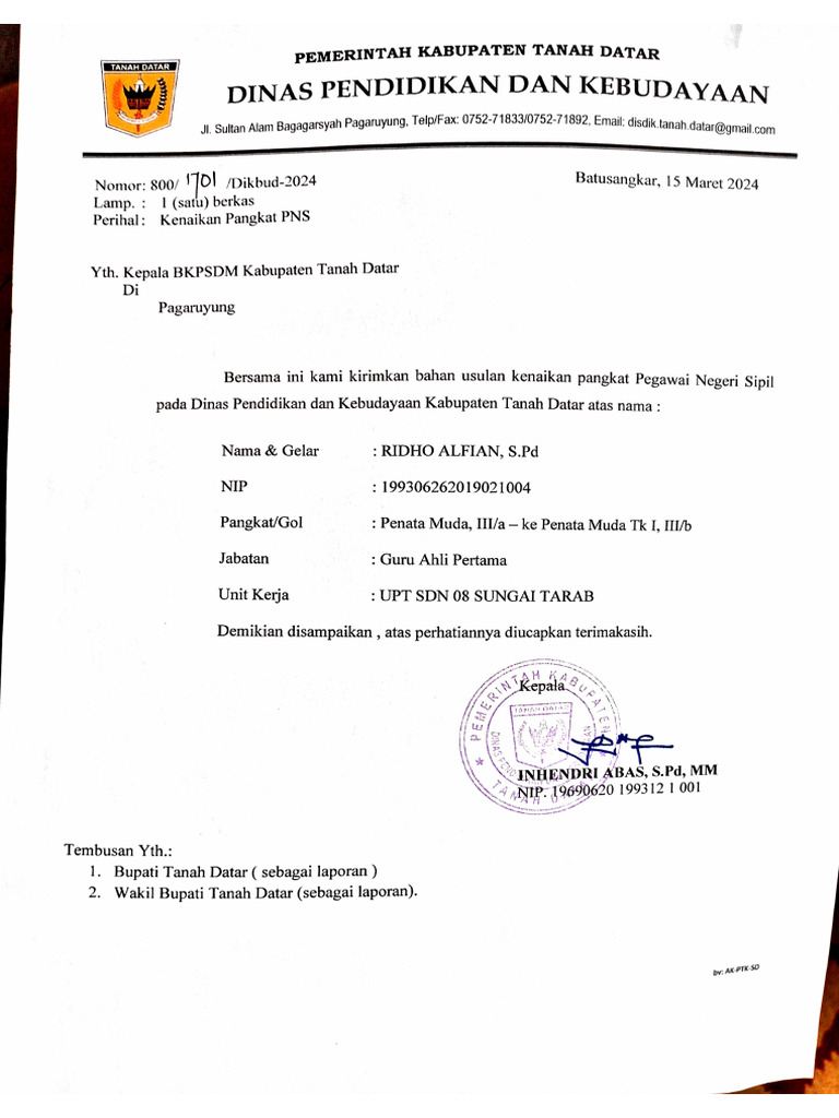 surat pengantar opd | PDF