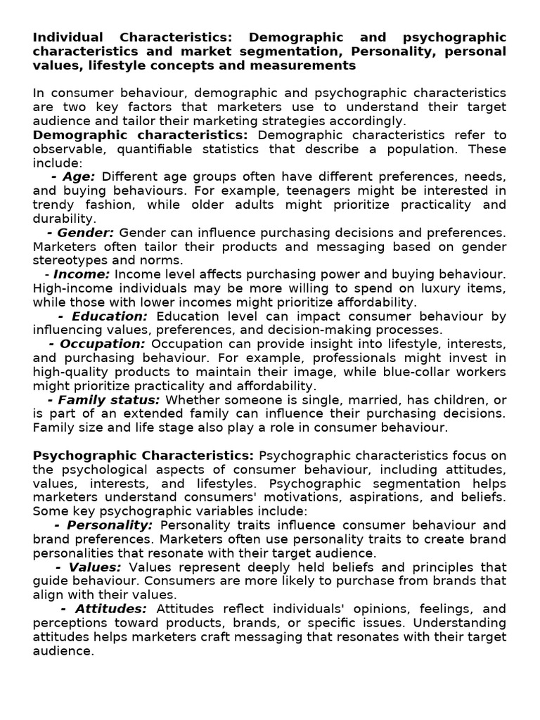 CB-MODULE-3 | PDF | Market Segmentation | Consumer Behaviour