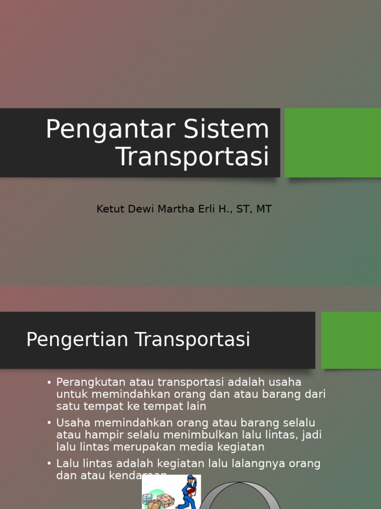 Pengantar Sistem Transportasi | PDF