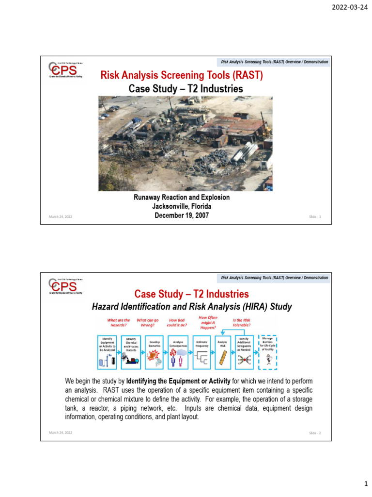 4 Rast Case Study - Runaway Reaction t2 Laboratories 0 | PDF | Chemical Reactions | Risk