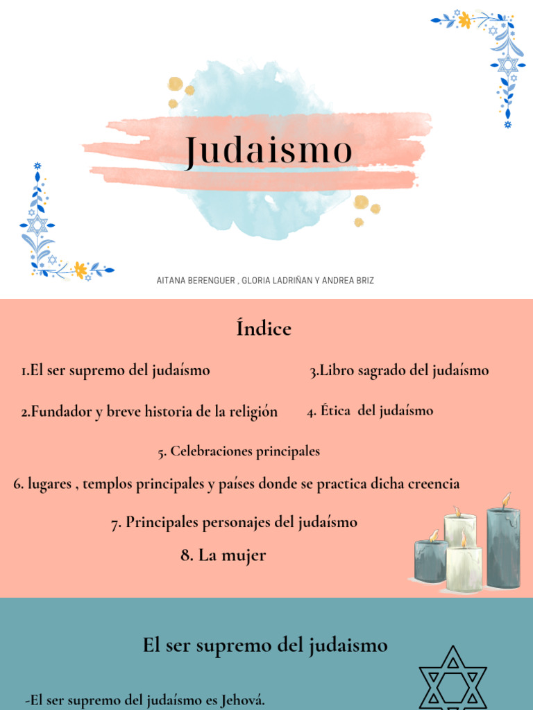 Judaísmo Presentación | PDF | Tora | Religiones abrahámicas