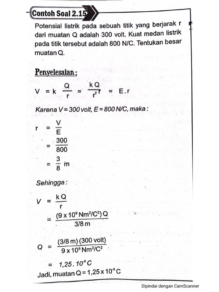 Contoh Soal Potensial Listrik | PDF