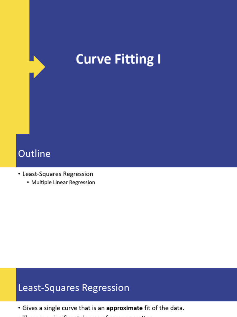 09 Curve Fitting II | PDF | Errors And Residuals | Least Squares 09 Curve Fitting II | PDF | Errors And Residuals | Least Squares