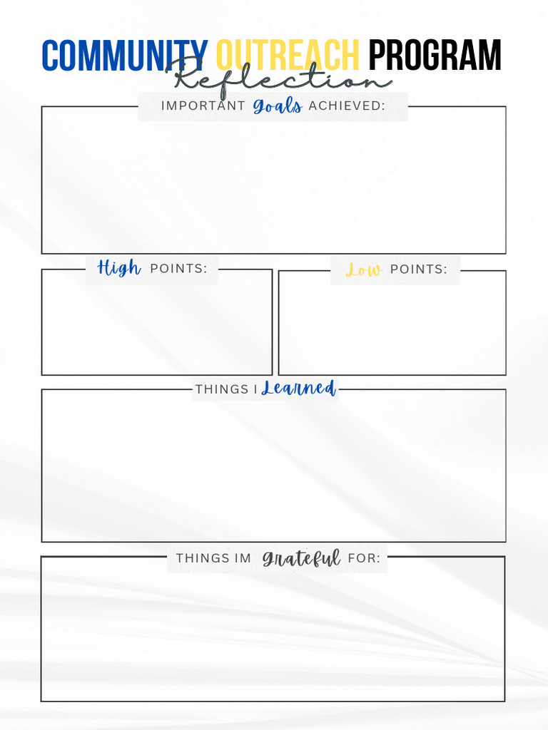 Reflection Form and Guide - Student Initiated Activities | PDF