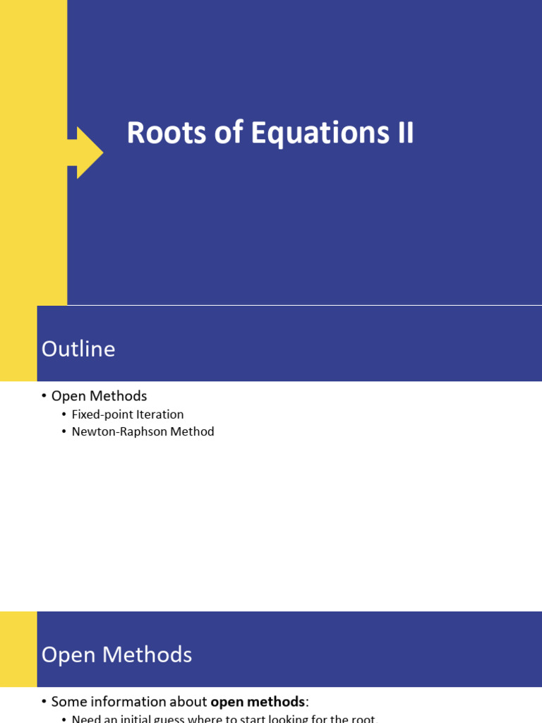03 Roots of Equations II | PDF | Applied Mathematics | Algorithms And ...