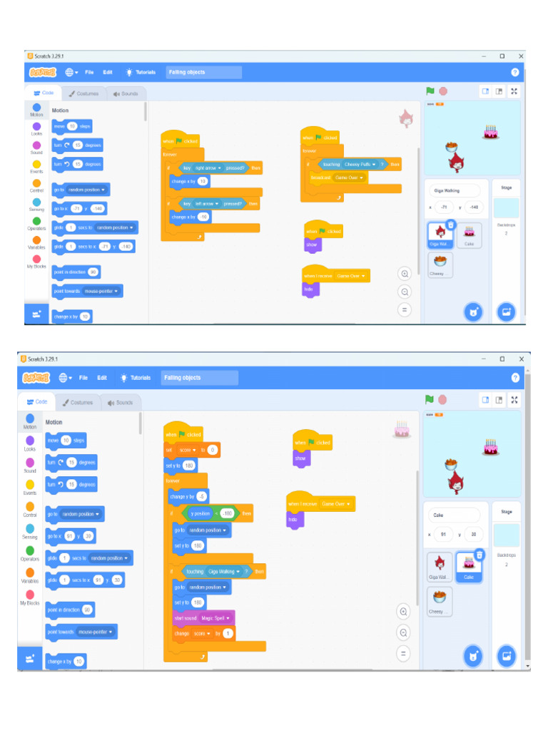 coding of ping pong and falling objects | PDF