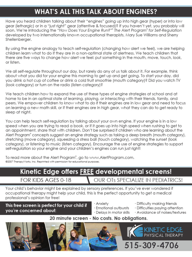 Engines Flyer with Free Screen | PDF | Emotional Self Regulation ...