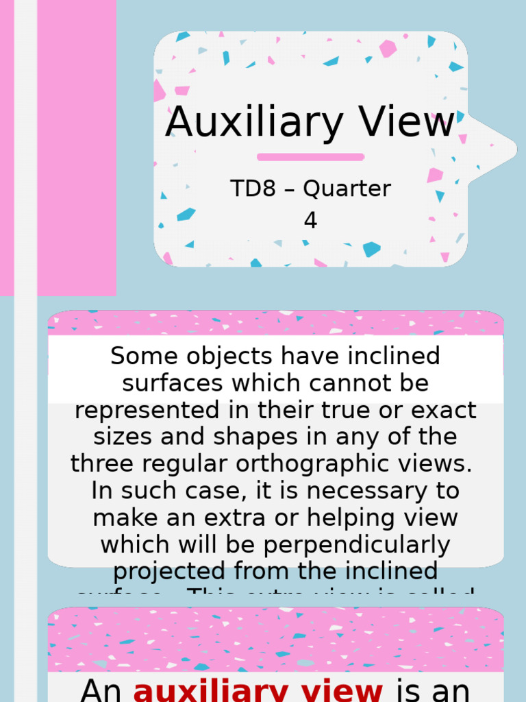 TD8 Q4 L1 Auxiliary View | PDF | Technical Drawing | Classical Geometry