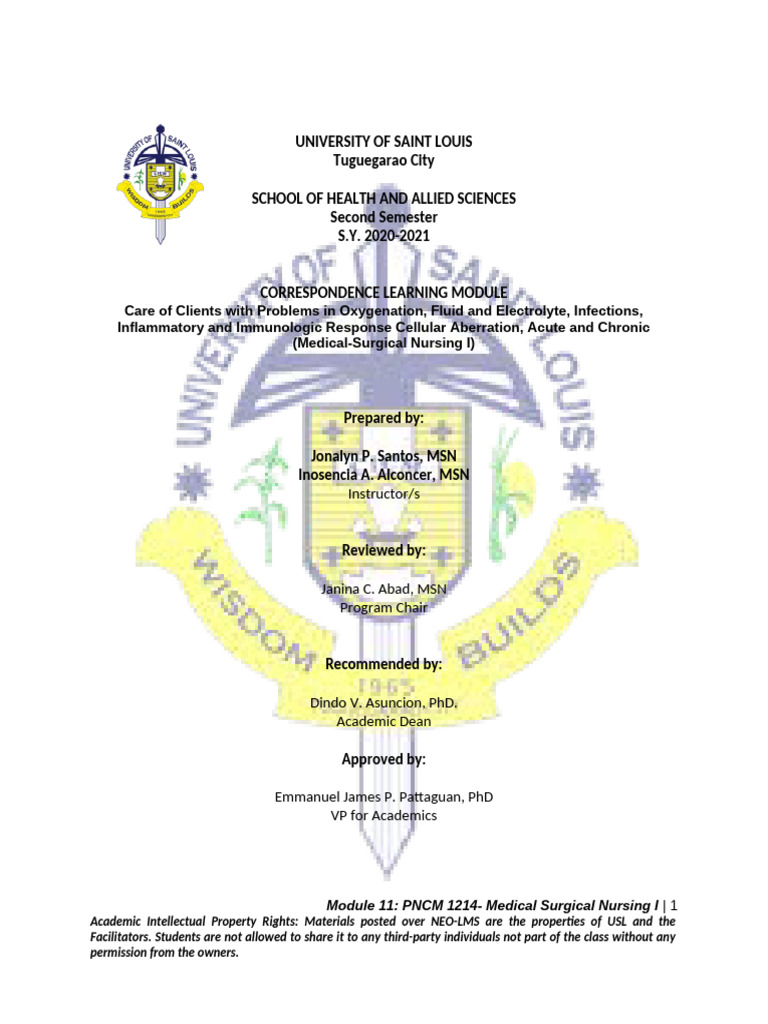 PNCM 11214 Module 11 Coronary Artery and Valvular Disorders | PDF ...