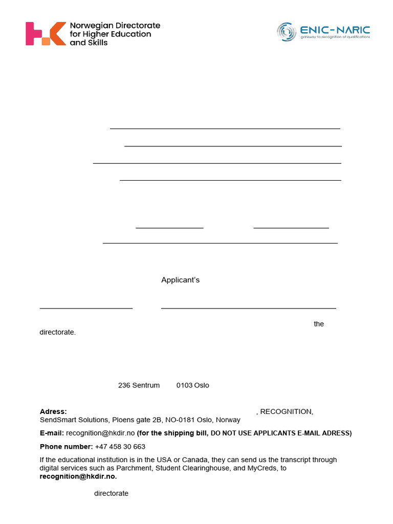 International Transcript Request and Release Authorization Form | PDF