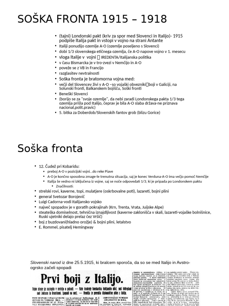 Soška Fronta | PDF