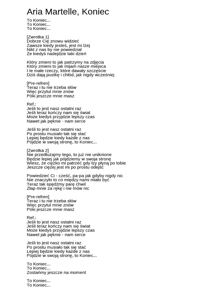 Aria Martelle Koniec | PDF