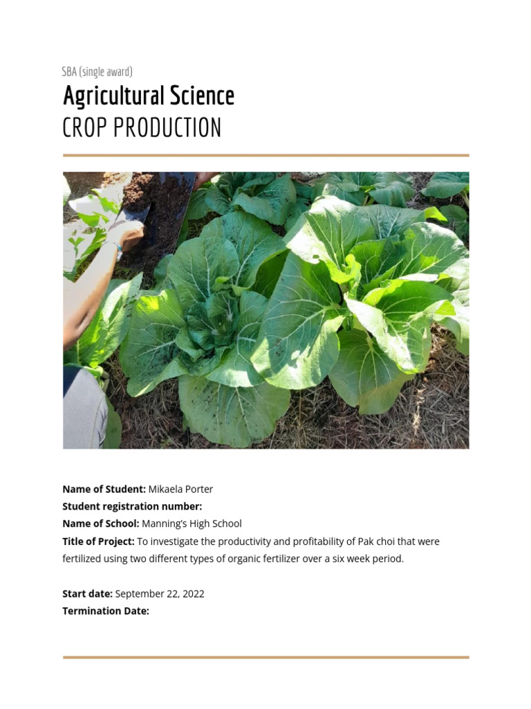 Agri SBA Crop Production | PDF | Agriculture | Sustainable Agriculture