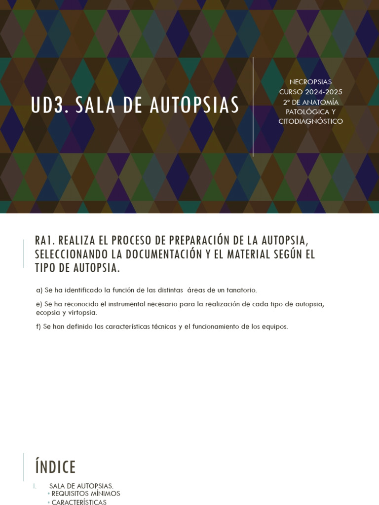 Ud3 - Sala de Autopsias (Parte 1) - Necro - Apc2 | PDF | Laboratorios | Especialidades Medicas