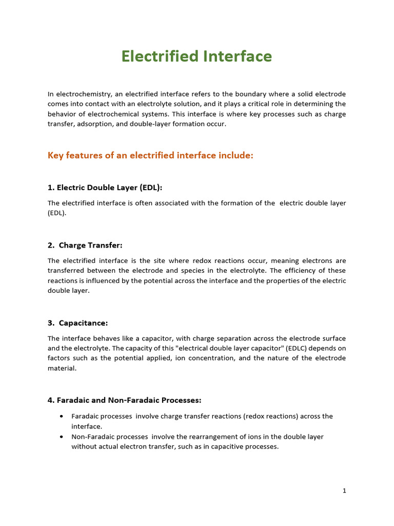 Assignment On Electrified Interface | PDF | Electrical Engineering ...