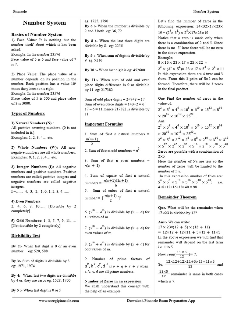 Understanding Number System Basics | PDF | Integer | Abstract Algebra