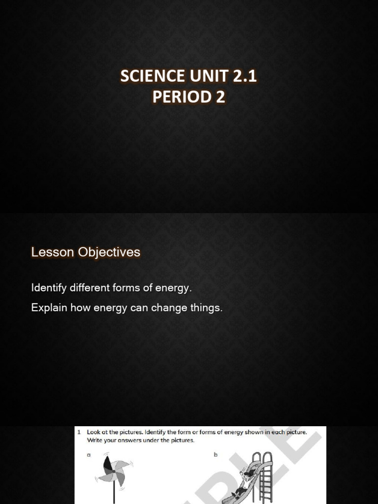 Science Unit 2.1 P2-1 | PDF