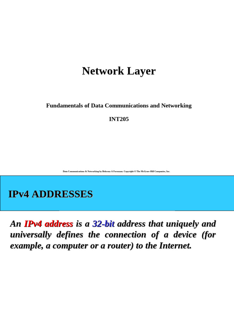 11-13 Network Layer | PDF | Ip Address | Computer Network