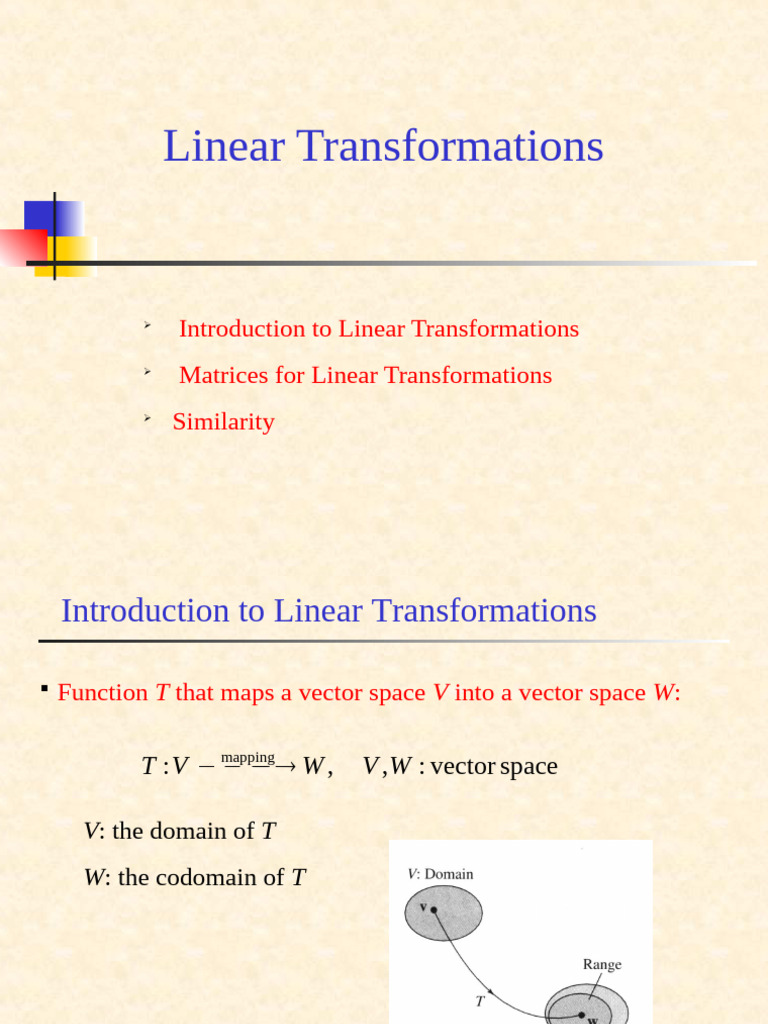 Linear Transformation | PDF | Linear Map | Function (Mathematics)