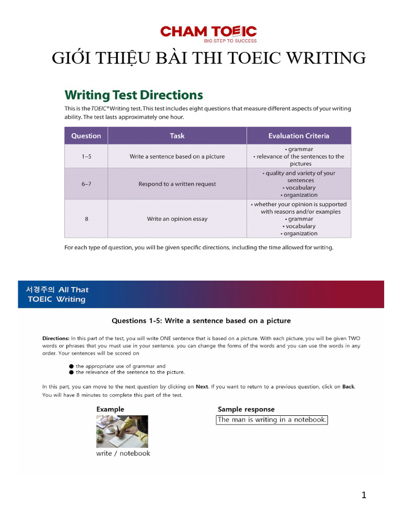 Toeic Writing - Update (2) | PDF