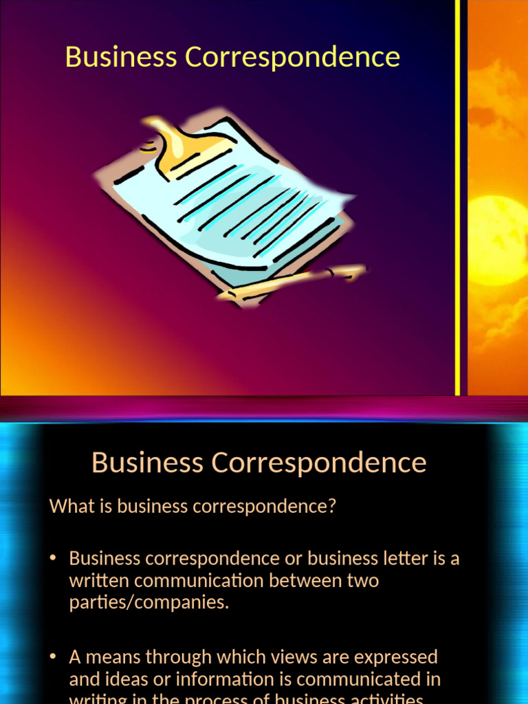 Lesson 8 (BUSINESS CORRESPONDENCE) | PDF