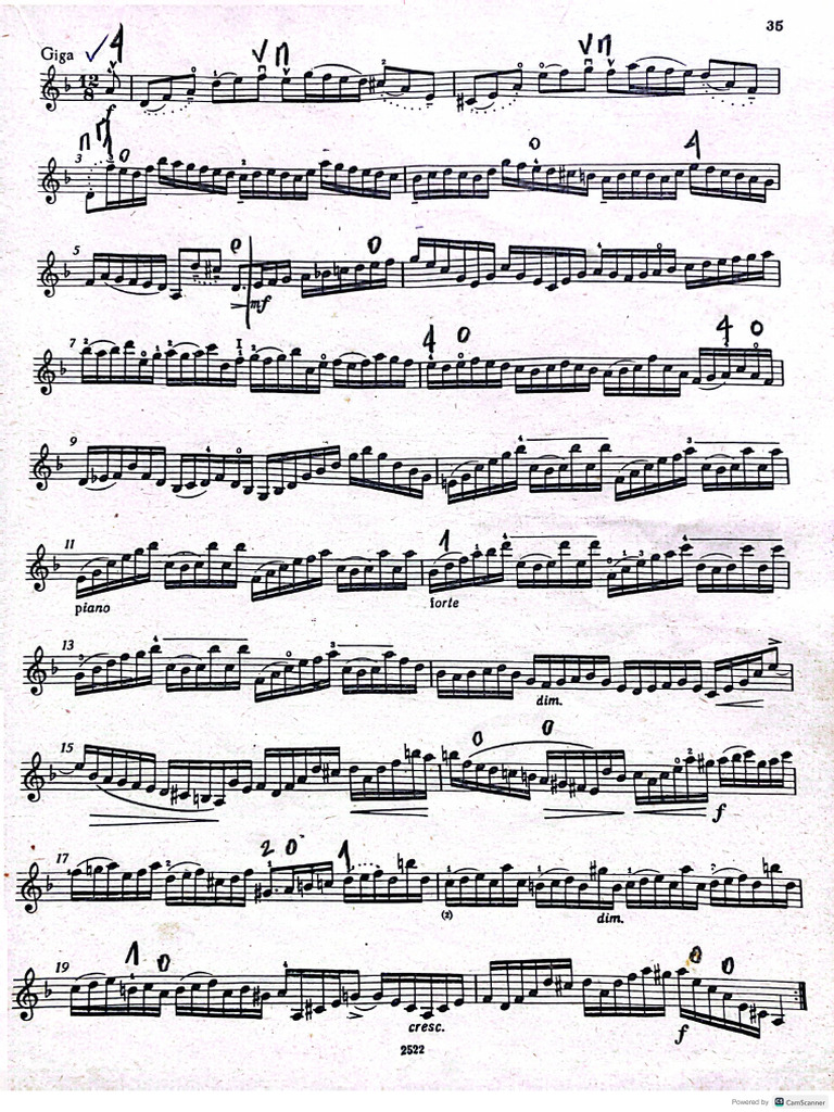 Giga Partita 2 Bach | PDF