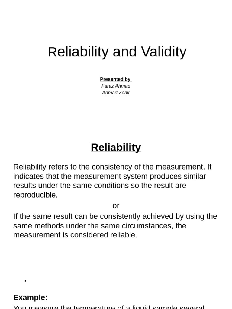 Validity and Reliability | PDF | Validity (Statistics) | Psychometrics