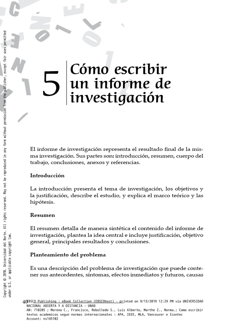 Como Escribir Un Informe de Investigación | PDF | Science